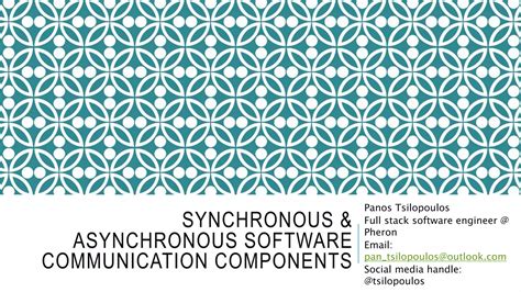 Synchronous And Asynchronous Software Communication Components Ppt