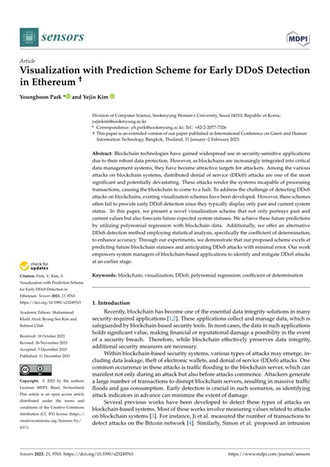 Pdf Visualization With Prediction Scheme For Early Ddos Detection In