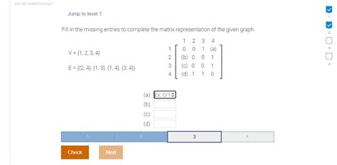 Solved Fill In The Missing Entries To Complete The Matrix
