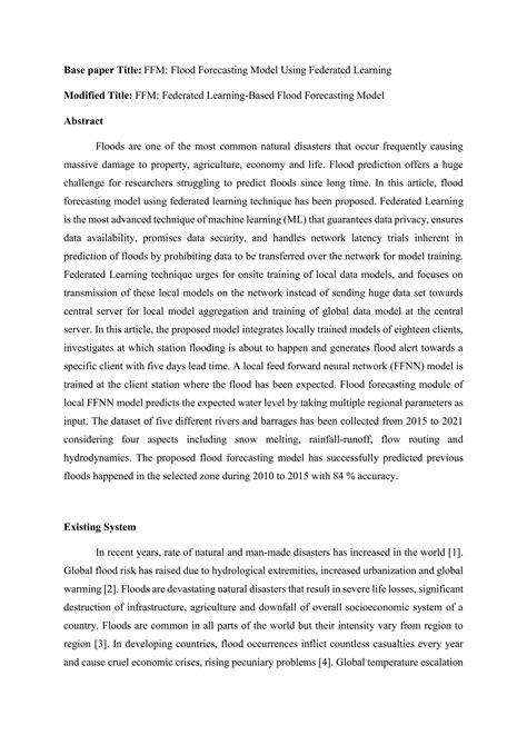 Ffm Flood Forecasting Model Using Federated Learningdocx