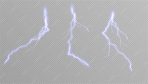 Premium Vector Blue Lightning Thunderstorm Stormy Weather Vector Illustration