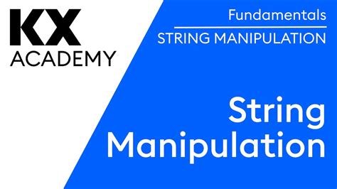 Fundamentals String Manipulation In Kdb Hands On Youtube