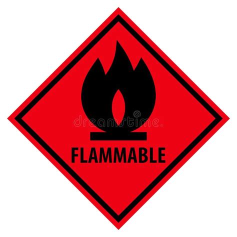 Flammable Hazard Warning Icon Indicating Flammable Gases Aerosols