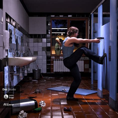 Dirty High School Washroom 2025 Free Daz 3d Models