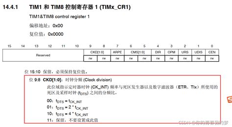Stm32 时钟分割timclockdivision配置及使用详细说明stm32你的青春我的梦 Gitcode 开源社区