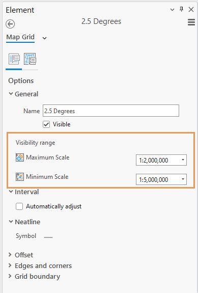 Make Map Grids And Graticules Scale Dependent Esri Community
