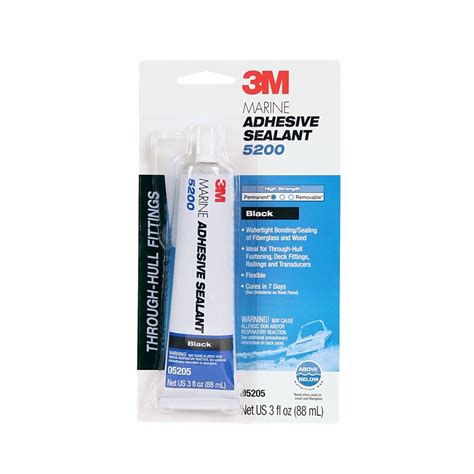 3m™ Marine Adhesive Sealant 5200 Pn05205 Black 3 Oz Tube 6case