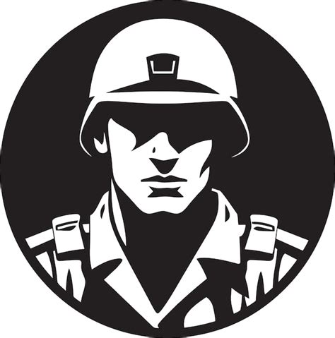 Premium Vector Combatant Crest Courage Emblem Guardian Glyph Soldiers