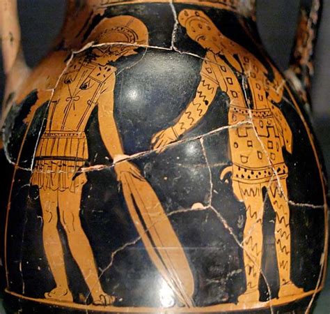 Diomedes And Glaucus Mar Gela Ancient Greek Pottery Greek Pottery