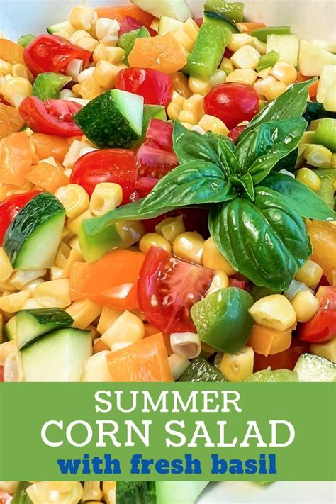 Corn Salad With Fresh Basil Recipe Summer Corn Salad Side Dish