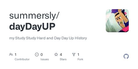 GitHub Summersly DayDayUP My Study Study Hard And Day Day Up History