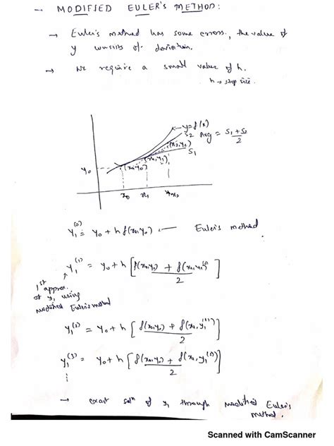 modified euler s method and rk method pdf
