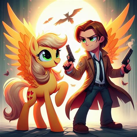 Mlp X Supernatural Applejack And Sam W Ai 1 By Tomartista On Deviantart