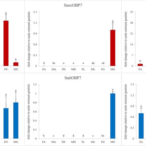 Odorant Binding Protein Obp Transcript Levels With Head Biased