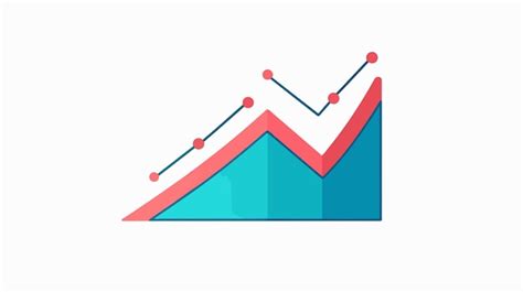 Trendy Flat Style Graph With Arrow Icon Isolated Premium AI Generated Vector