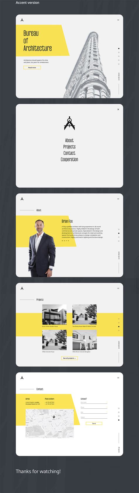 UX UI Design For Bureau Of Architecture On Behance