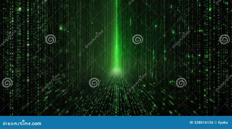 Matrix Style Background Green Falling Code On A Dark Abstract Background Computer Virus And