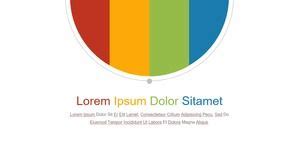 Simple Four Color Multi Chart PPT Template PowerPoint Templates Free Download