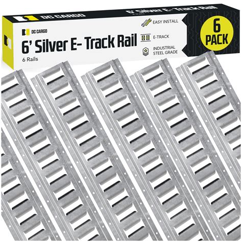 Dc Cargo Etrack Rails 6 Horizontal Galvanized E Track Rail 6 Pack