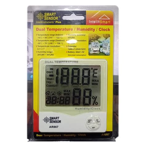 Smart Sensor Digital Hygrometer And Temperature Meter Ar867