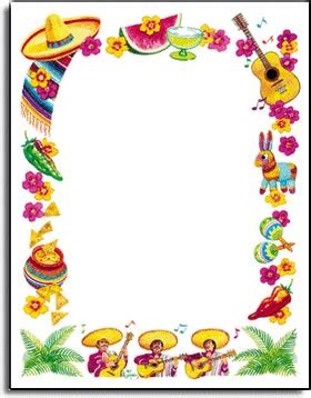Mexican Food Clipart Borders Mexican Theme Border Fiesta Border