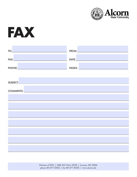 Printable Pdf Fax Cover Sheet Template
