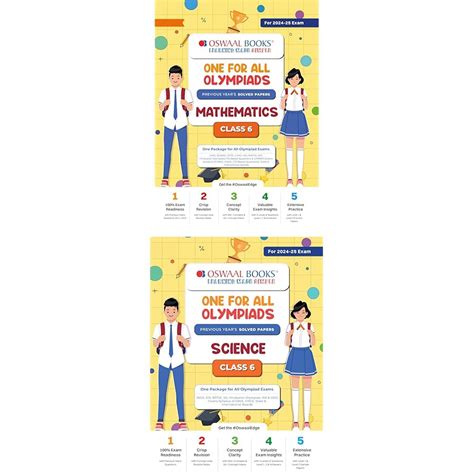 Buy Oswaal One For All Olympiad Previous Years Solved Papers Class 6 Set Of 2 Books Maths