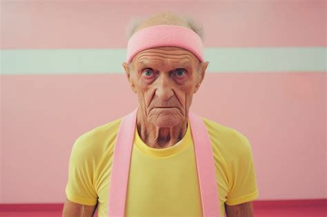Elderly Person Doing Sport Ai Generated Image