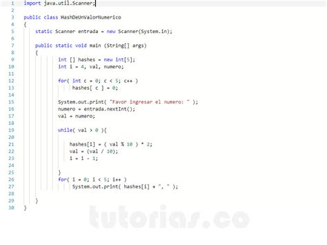 Arrays Java Hash De Un Valor Numerico
