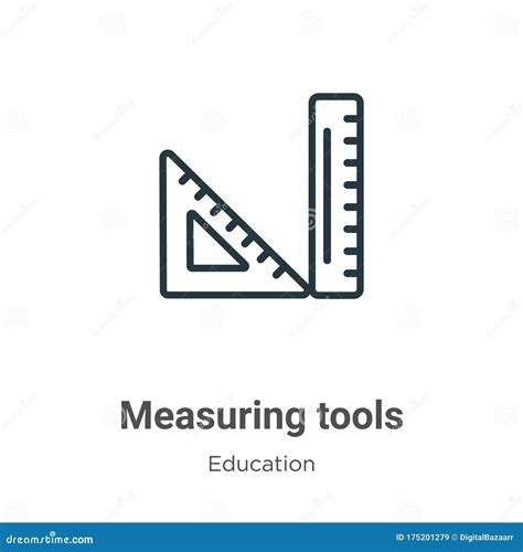 Measuring Tools Outline Vector Icon Thin Line Black Measuring Tools Icon Flat Vector Simple