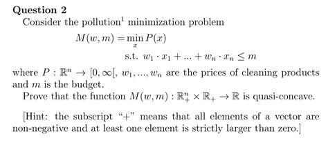 Solved Question 2 Consider The Pollution 1 Minimization Chegg Com