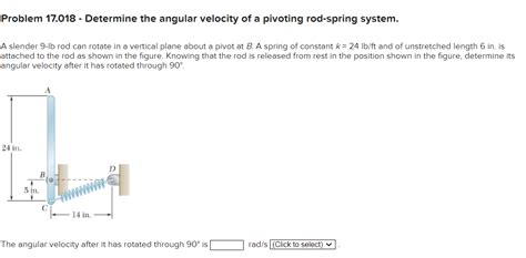 solved problem 17 018 determine the angular velocity of a