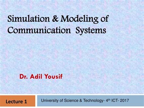 Ppt Simulation And Modeling Of Communication Systems Powerpoint Presentation Id9386430