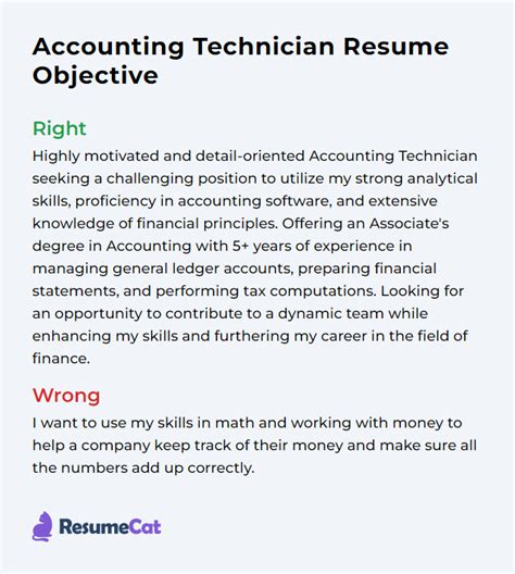 Top 16 Accounting Technician Resume Objective Examples