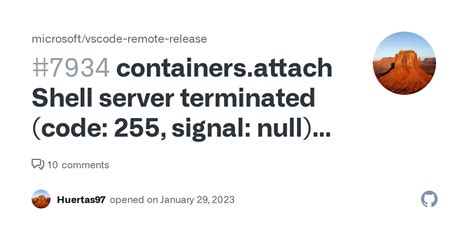 Containersattachtorunningcontainerfromviewlet Shell Server Terminated