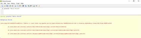 Java Groovysh Is Giving Invocation Target Exception Stack Overflow