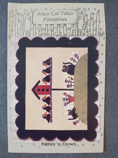 Kitties N Crows Quilt Pattern 42 X 52 Alley Cat Tales Primitives