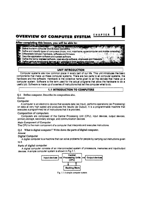 SOLUTION Class Th Computer Science Ch Overview Of Computer System Studypool