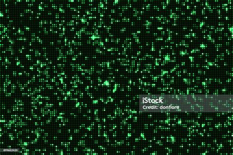 Abstract Dot Glitter Sparkle Green Binary Digital Code Computer