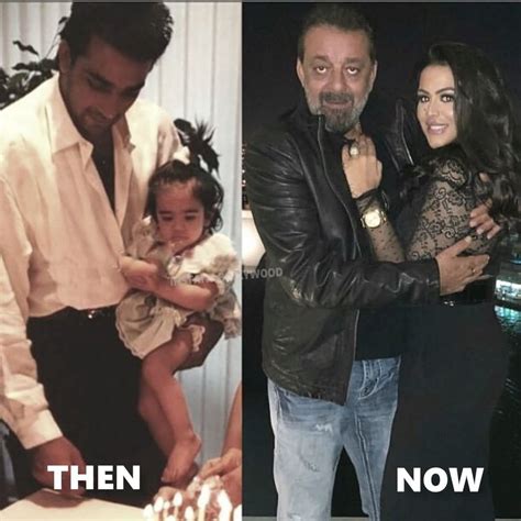 then and now sanjay dutt with daughter trishla dutt actress pics bollywood funny bollywood