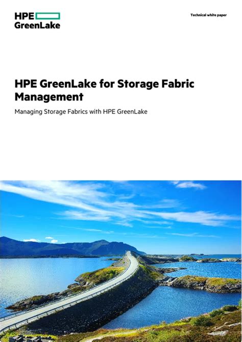 Hpe Greenlake For Storage Fabric Management Technical White Paper