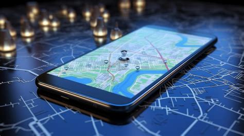Premium Photo Digital Gps Pin Location Route Mapping On Map With Path Concept For Navigation