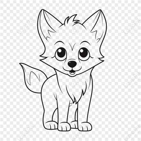 귀여운 여우 색칠 페이지 벡터 그림 개요 스케치 드로잉두꺼운 선선 그리기 Png 일러스트 무료 다운로드 Lovepik