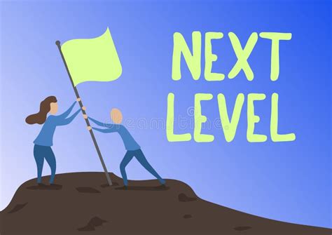 Sign Displaying Next Level Business Showcase Having More Than One Floor And Referring To After