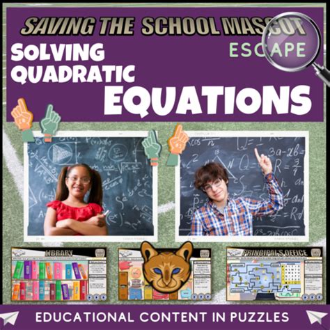 Solving Quadratic Equations Escape Room Teaching Resources
