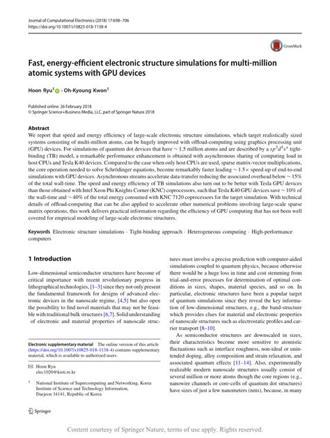 Fast Energy Efficient Electronic Structure Simulations For Multi Million Atomic Systems With