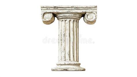 Letter T Stands Tall And Proud Designed With Intricate Antique Column