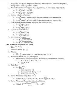 AP Calculus AB Formula Sheet Wiingy