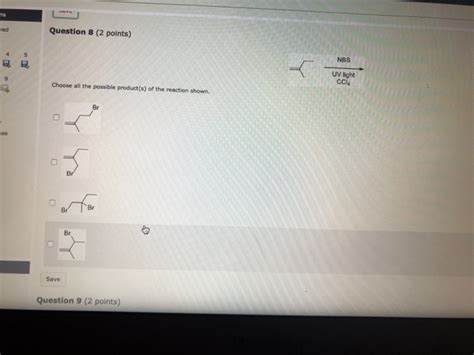 Solved ed Question points NBS 马马 UV light cC Choose Chegg