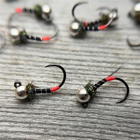 Hot Red Butt Black Nymph Flytotie